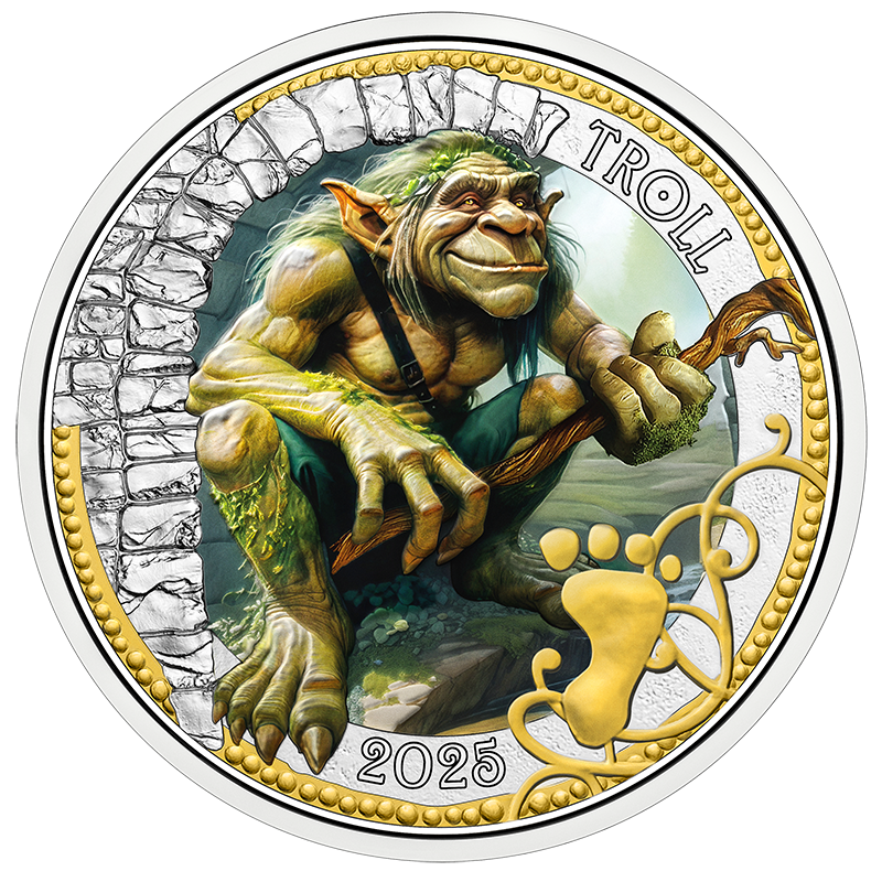 3 Euro The Troll Coin