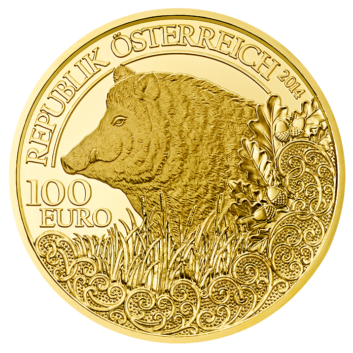 The Wild Boar 100 Euro Gold Coin Proof